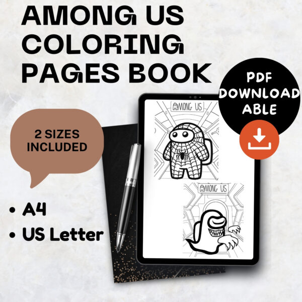 Among Us Coloring Pages | 20 Printable A4 PDF Download