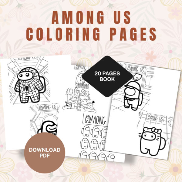 Among Us Coloring Pages | 20 Printable A4 PDF Download