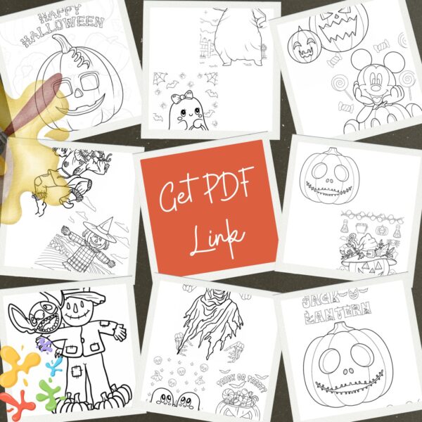 Halloween Coloring Pages PDF Printable A4 | 20 Pages