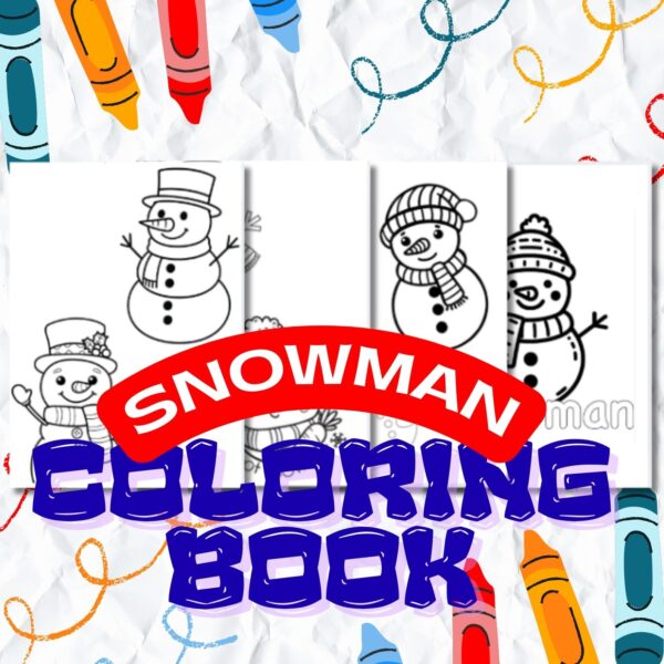 Snowman Coloring Page | 20 Printable PDF Pages for Kids
